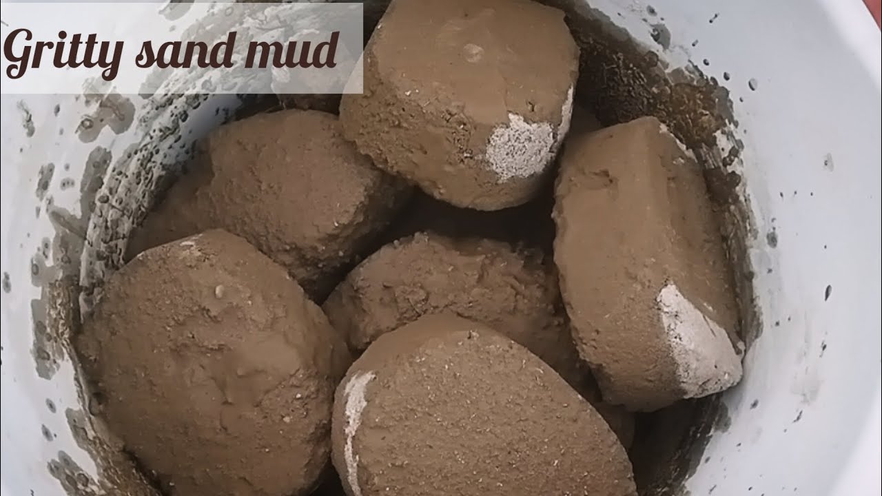 ASMR | Gritty sand mud | pouring mud water | Sorry n Happy belated ...