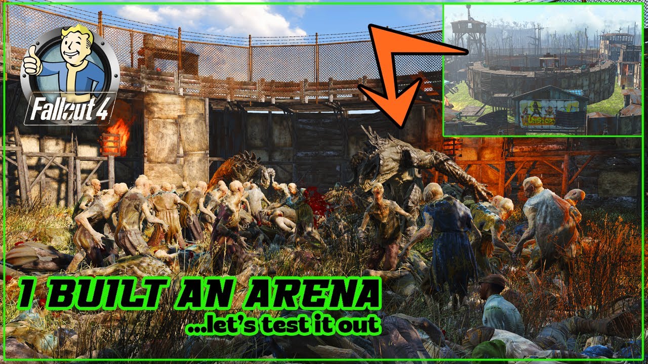 FALLOUT 4: I BUILT AN ARENA - Let's test it out! #fallout4 - YouTube