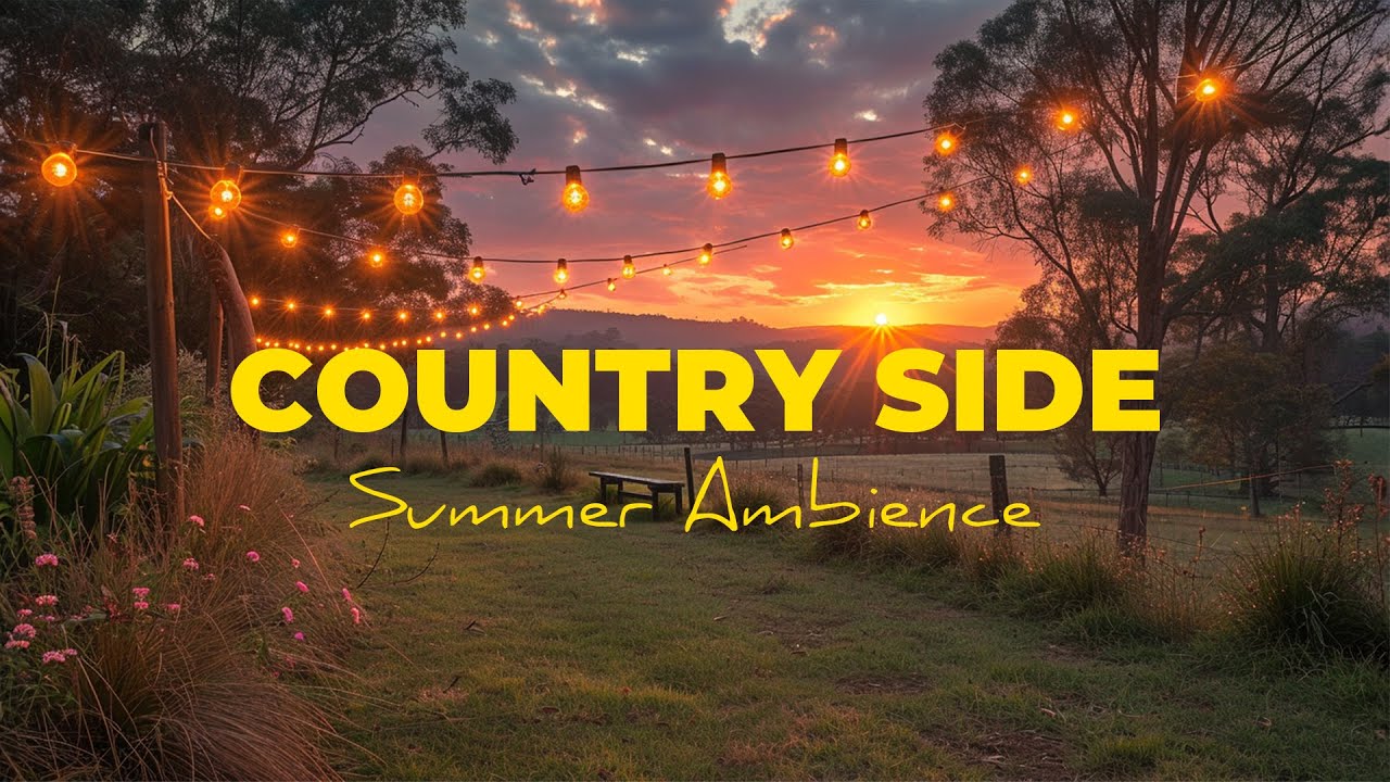 Summer Evening Countryside Ambience Sounds for Relaxation - YouTube