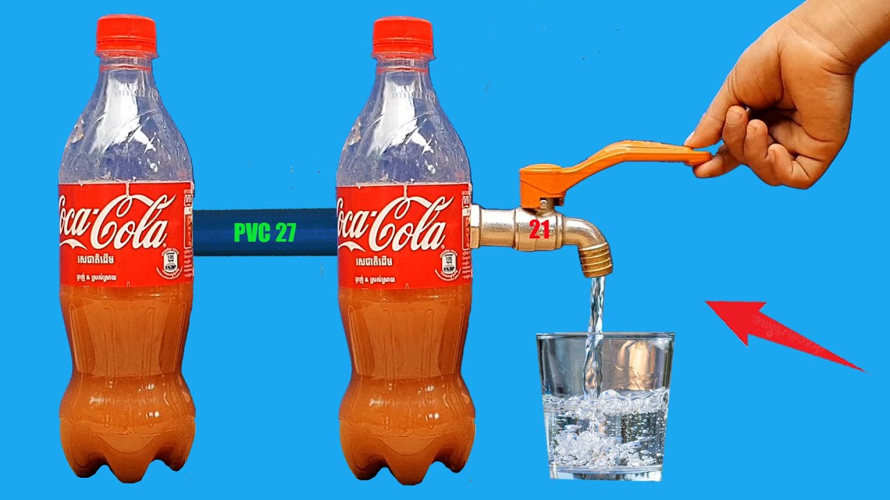Most poeple don't know How to connece coca cola bottle with metal to ...