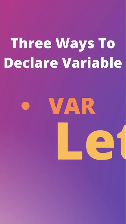Variable Declaration In Javascript Shorts Youtube