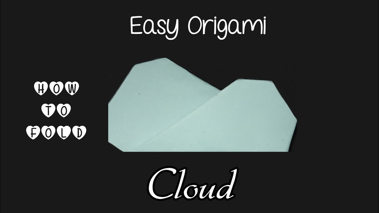 How to fold Easy Origami Cloud ☁️ - YouTube