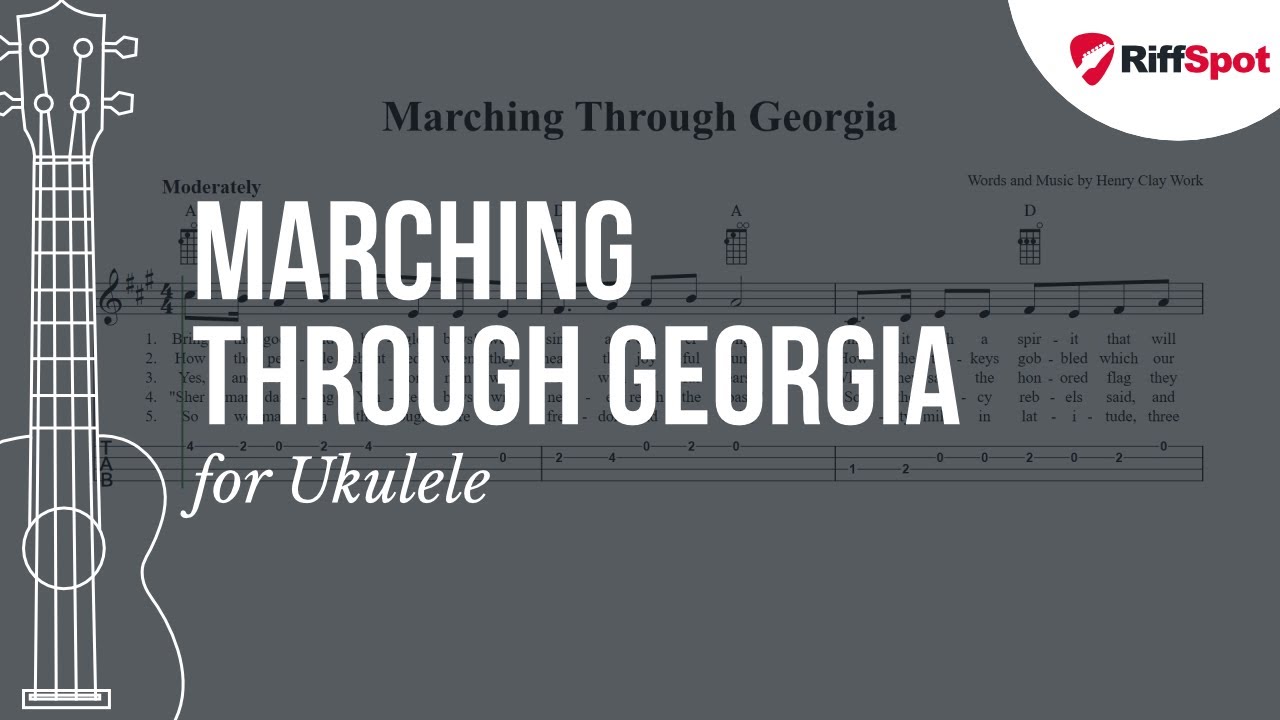 Marching Through Georgia Ukulele Tab - YouTube