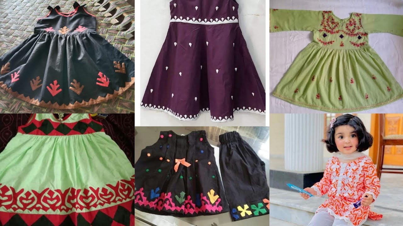 Traditional Sindhi Baby girl's Tuk/Applique Frocks for Eid-Ul-Azha 2022 ...