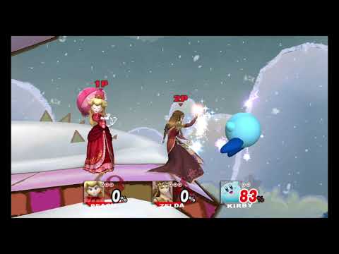 SSBB TAS Peach & Zelda vs Kirby