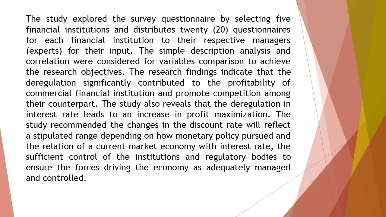 Profitability of Commercial Bank on Interest Rate Deregulation FRMR ...