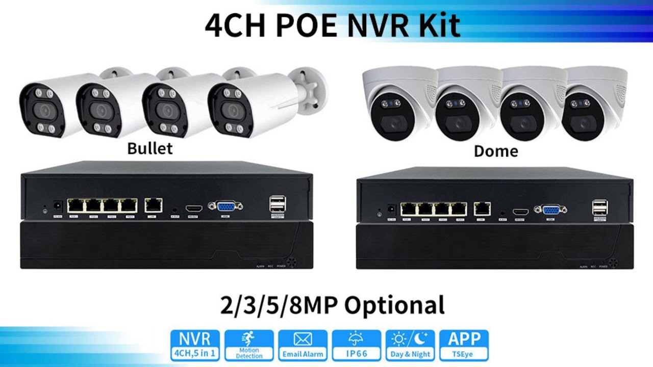 4CH 8CH High Quality PoE Camera Systems - YouTube