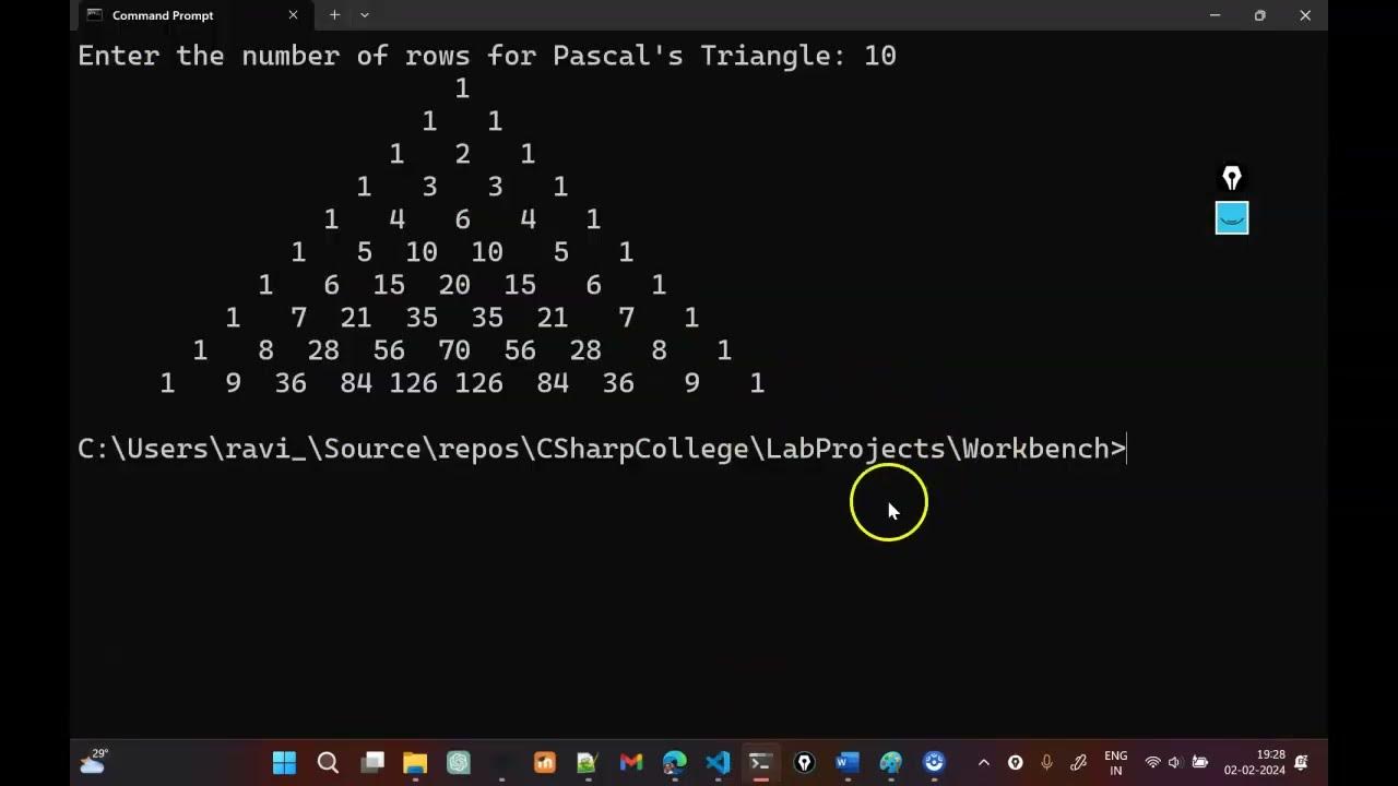 5 Pascal Triangle Implementation Part 3 Of 3 Youtube