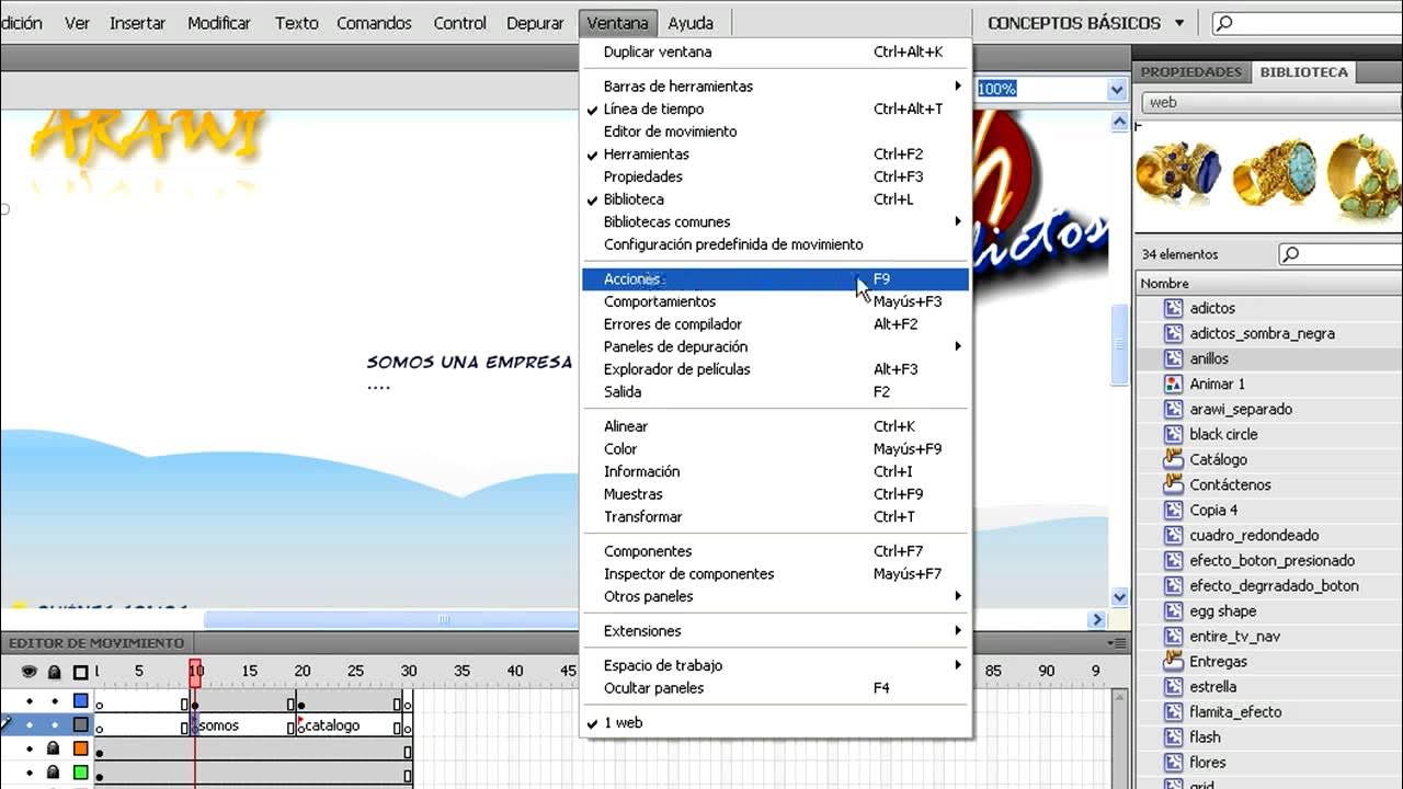 Tutorial crear Web Site - Página Web en Flash CS4/CS5 - YouTube