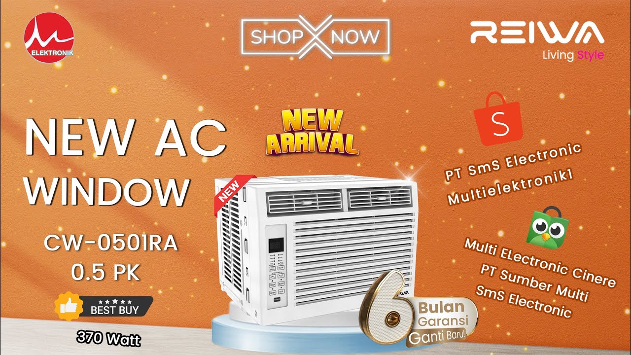 AC WINDOW HADIR LAGII!! AC Window 1/2 PK Reiwa - Murah & anti ribet # ...