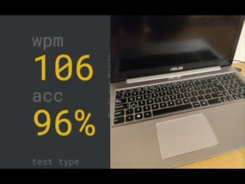 Monkeytype 100 WPM+ on a laptop keyboard - YouTube