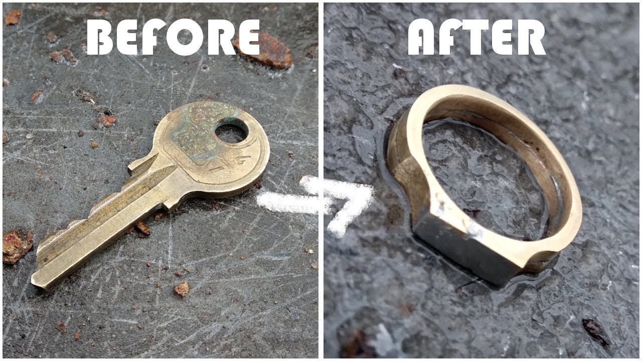How to make a ring from key - YouTube