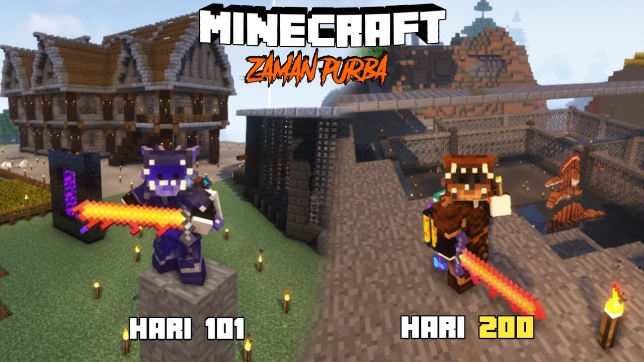 200 Hari di Minecraft Zaman Purba !!! - YouTube