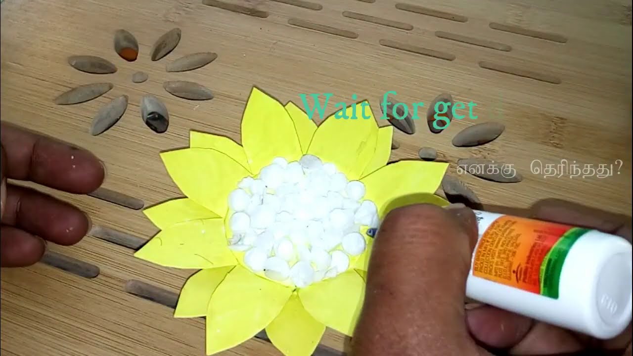 Simple Craft | | Making Sun Flower using Wasted Material | | Waste ...
