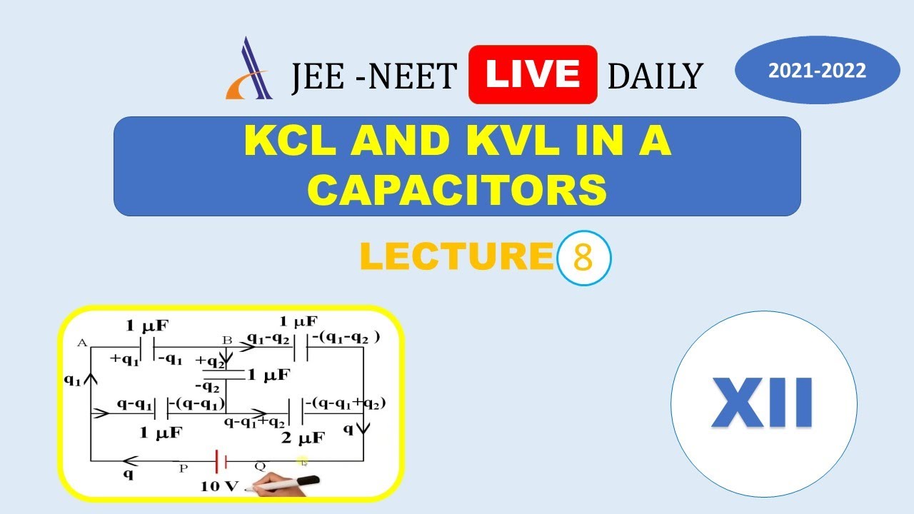 CLASS 12 PHYSICS | KCL & KVL APPLICATION OF CAPACITORS ON 17-6-2021 ...