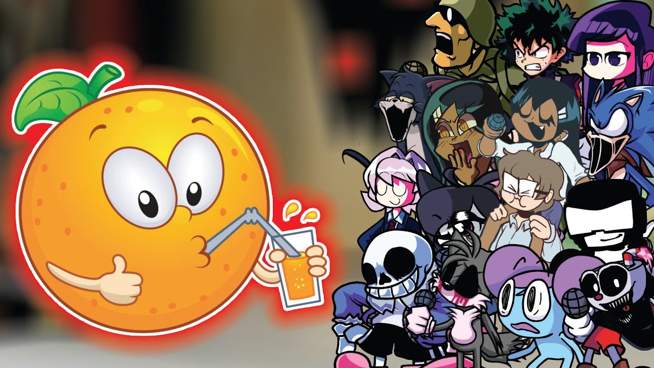 FNF Sliced (Vs Annoying Orange Fruit) But Different Characters Sing It🎵 ...
