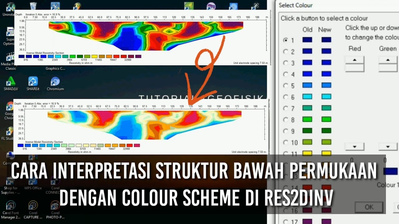 CUSTOMIZE COLOUR SCHEME RES2DINV | Cara Interpretasi Data Geolistrik ...