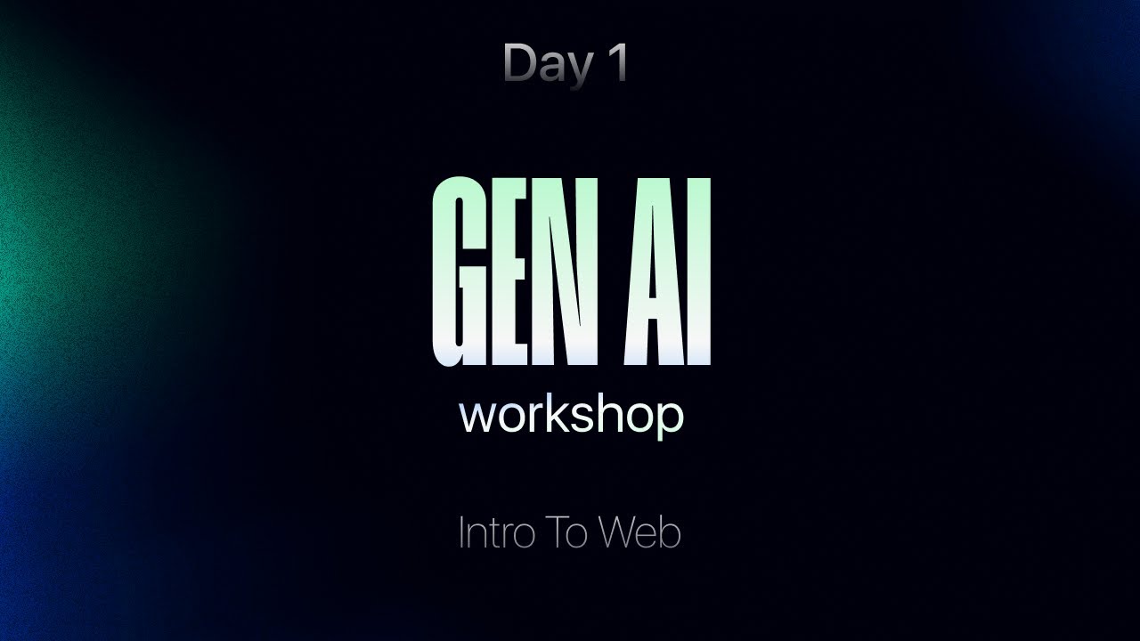 Day 1 Intro to web and getting Started | GenAI Workshop | TinkerhubMEC x MACS x IETE ...