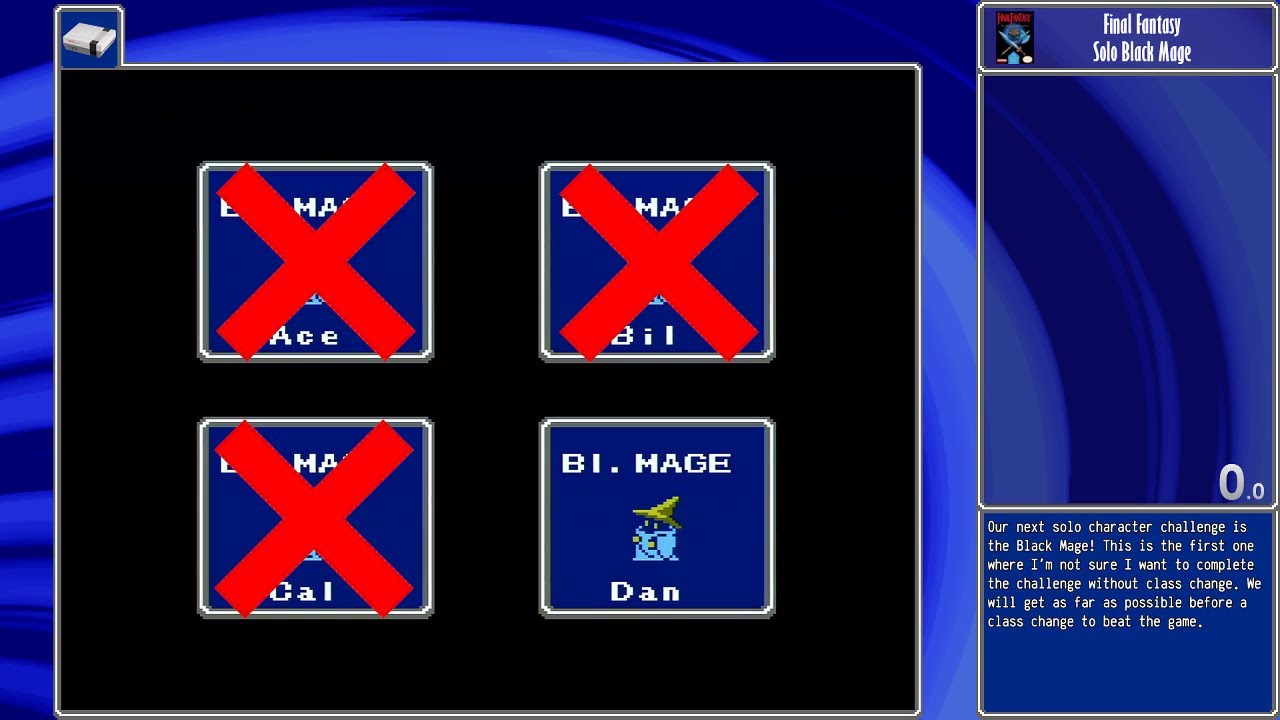 Final Fantasy NES Ultimate Challenge: Solo Black Mage No Class Change ...