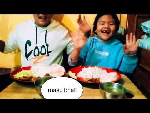 Eating nepali food dhal bhat with my boini - YouTube