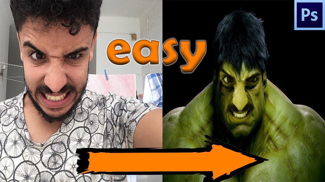 Hulk transformation photoshop toturial - YouTube