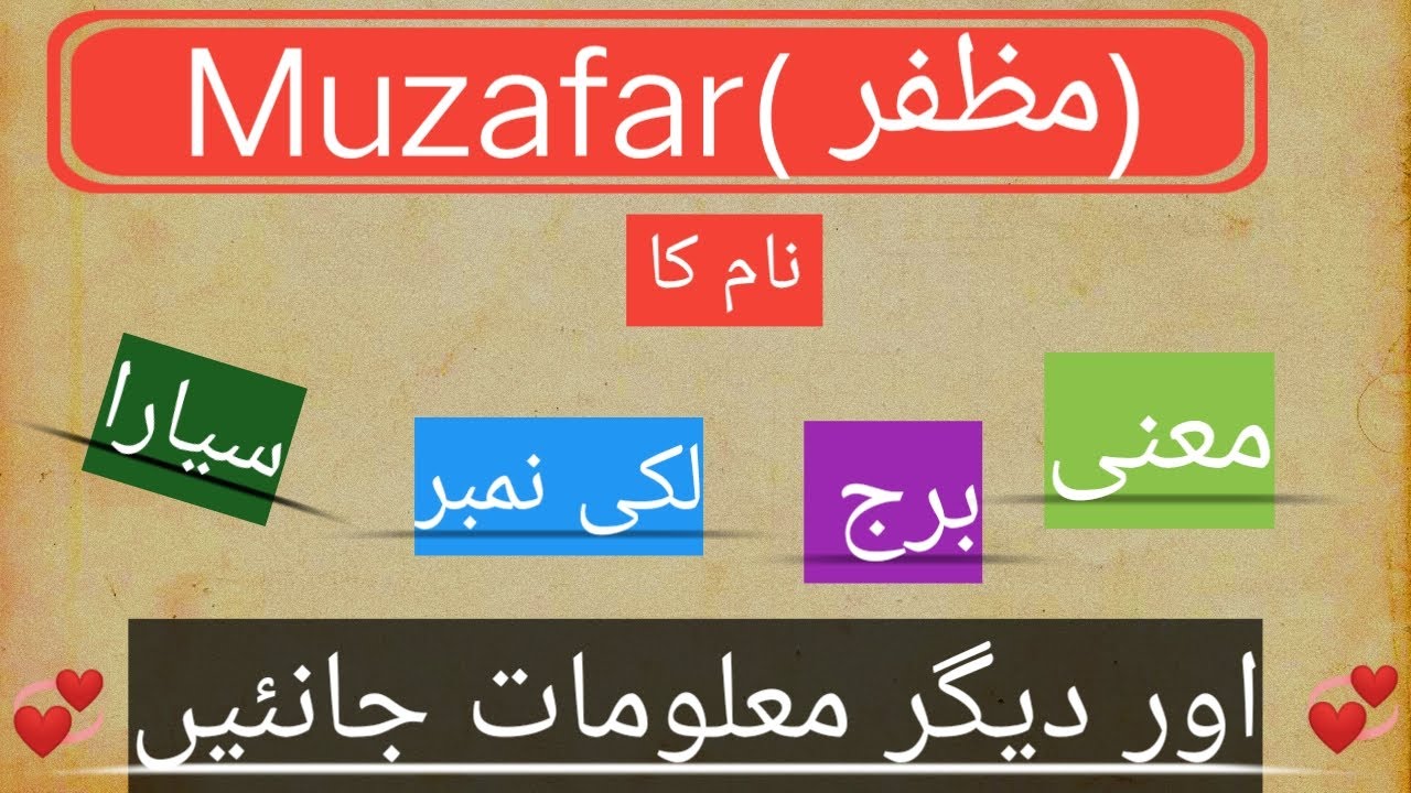 Muzaffar Name Meaning In Urdu | Luqman Naam Ka Matlab| مظفر نام کے معنی ...