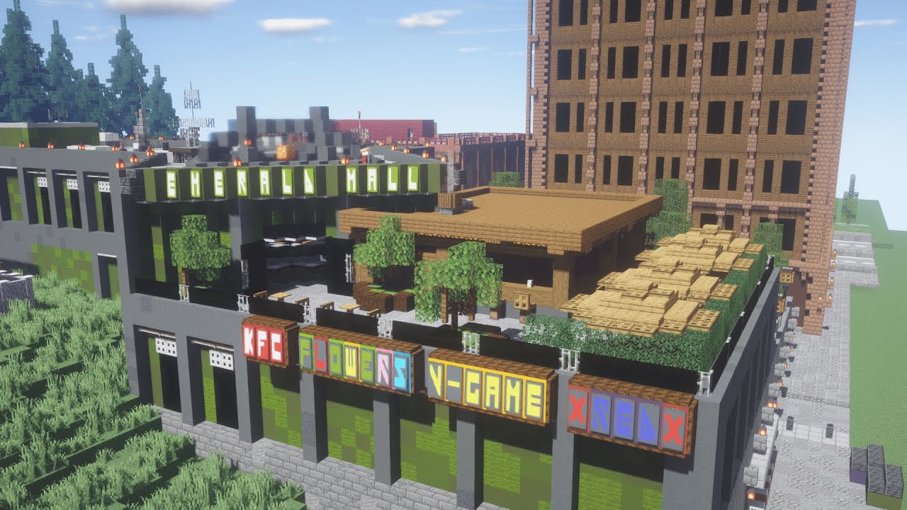 Big Mall in Minecraft / Timelapse - YouTube