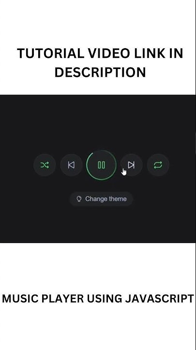 Music Player Using Javascript Shorts Musicplayerjavascript Cssanimation Coding Javascript