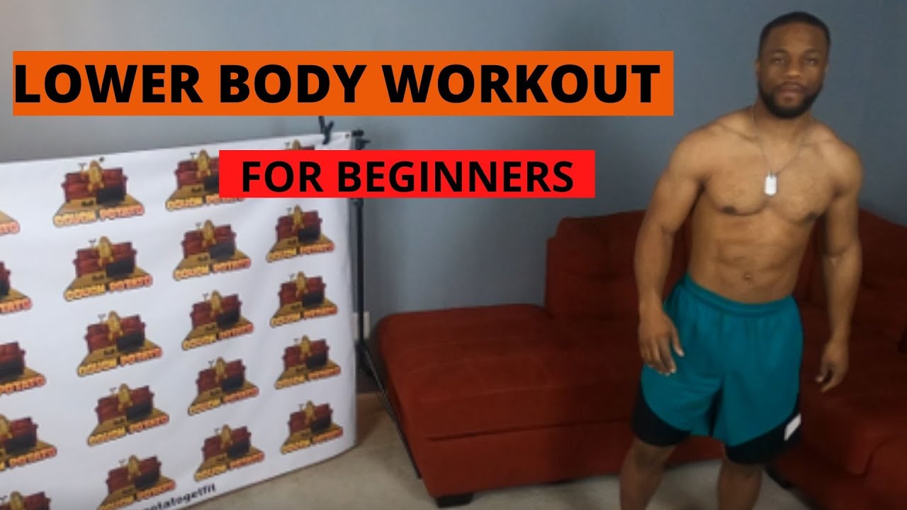 Lower Body workout for beginners | Couch Potato | No Equipment At Home ...