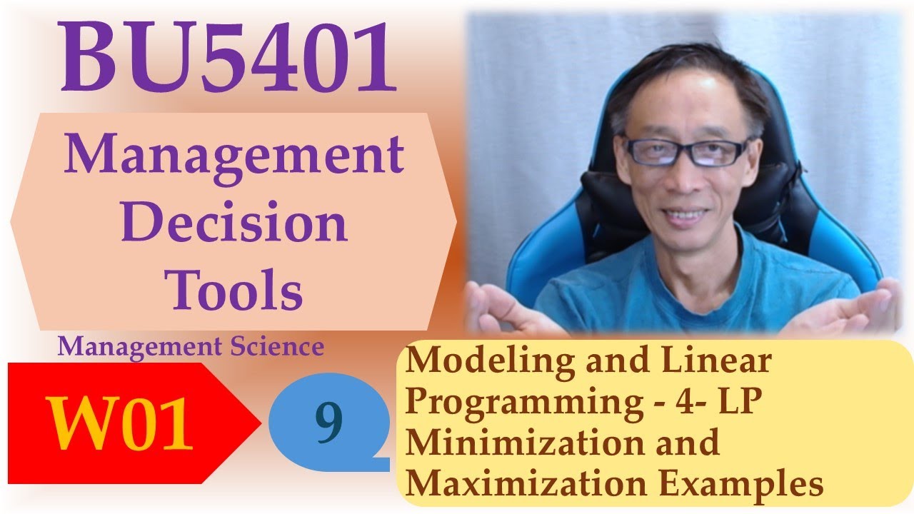 Modeling And Linear Programming 4 Lp Minimization And Maximization Examples Youtube