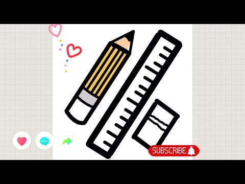 How To Draw a Cute Easy Stationery step by step for Kids - YouTube