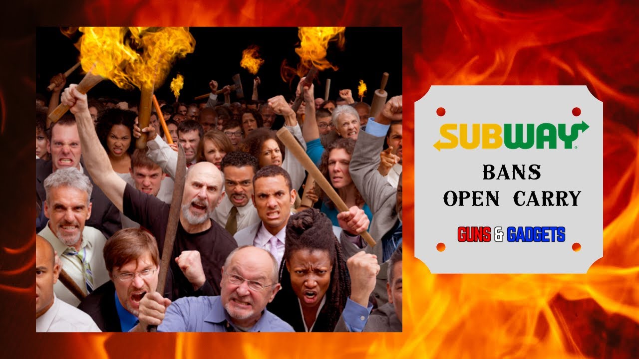 Subway Bans Open Carry In All Restaurants - YouTube