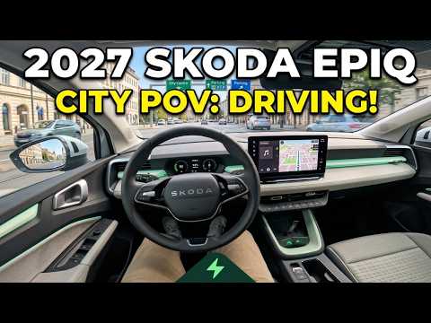 2027 Skoda Epiq First POV City Drive The Best Small Electric SUV?  #skoda #epiq #ev #skodaepiq #suv
