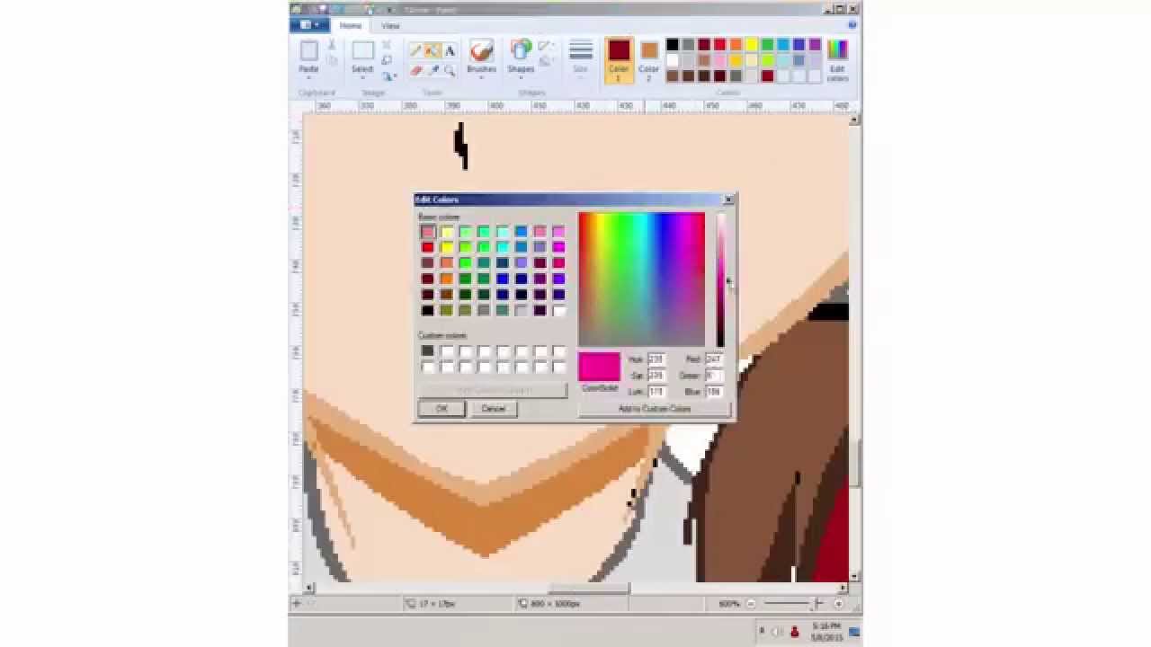 Touhou characters on ms paint - YouTube