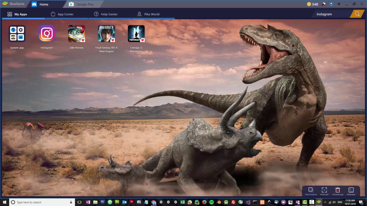 Photos to Instagram from PC using Bluestacks How to Guide 2018 - YouTube