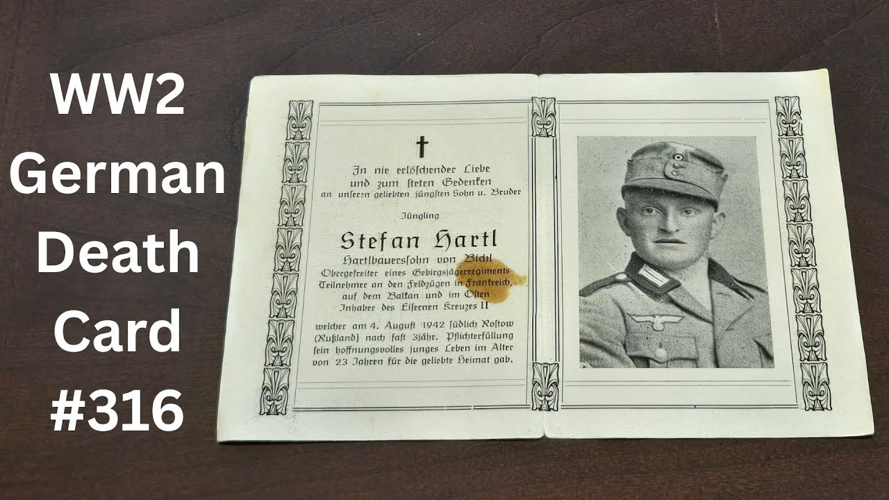 WW2 German Death Card #316 - YouTube