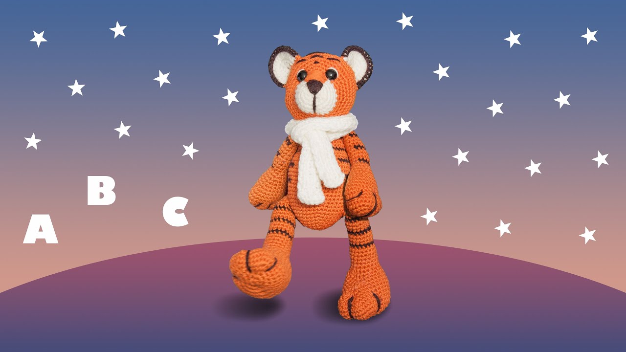 ABC Song for Children with a walking Tiger toy - YouTube