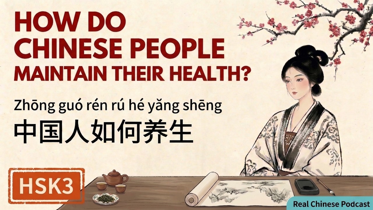 HSK 3 | How do Chinese people maintain their health | 中国人如何养生 | Real ...