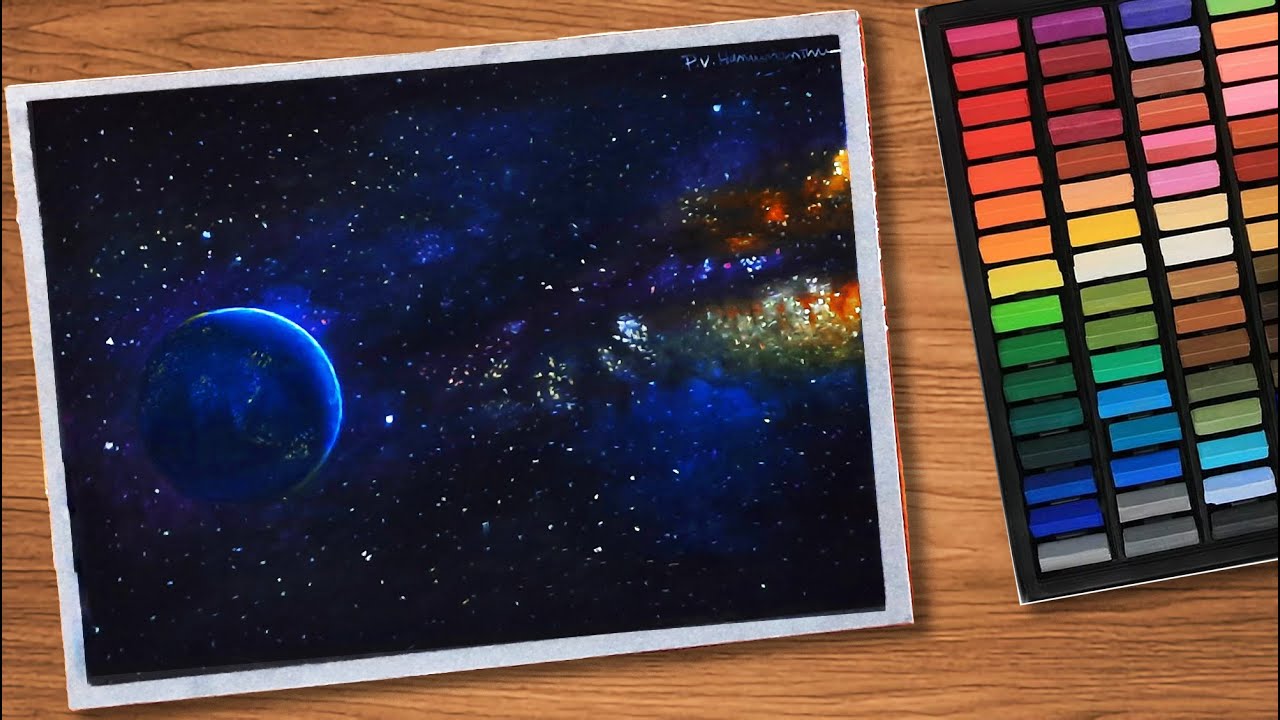 Soft Pastel Drawing Galaxy: A Step-by-Step Tutorial - YouTube