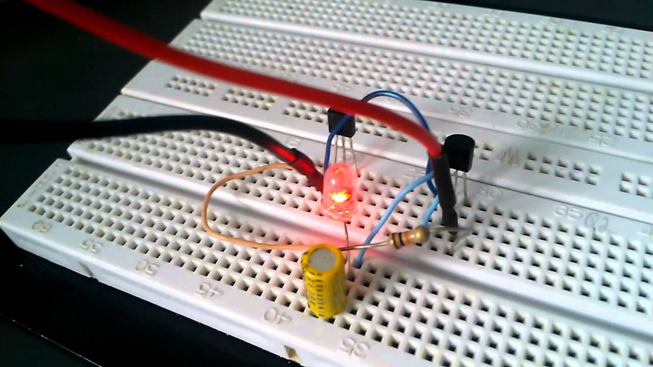 BC548/BC558 Pisca LED com menor Resistência do Resistor - YouTube