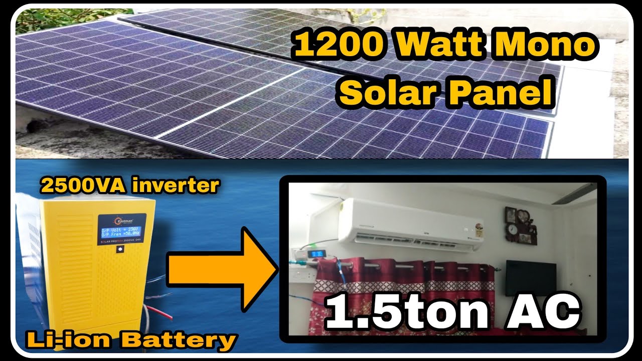 Run AC on Solar Panel 2500va solar inverter #lazylectro - YouTube