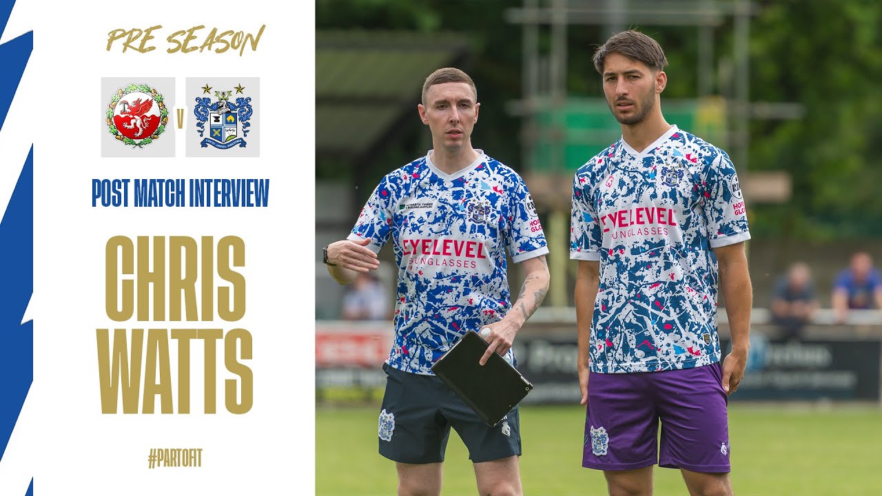 Chris Watts - PRE-SEASON - Trafford FC | Post Match Interview | Bury FC ...