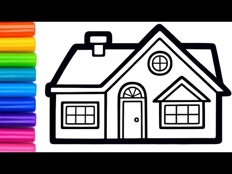 Colorful house🏠🌈drawings | easy coloring ️💛🧡 🏠 houses | step-by-step ...