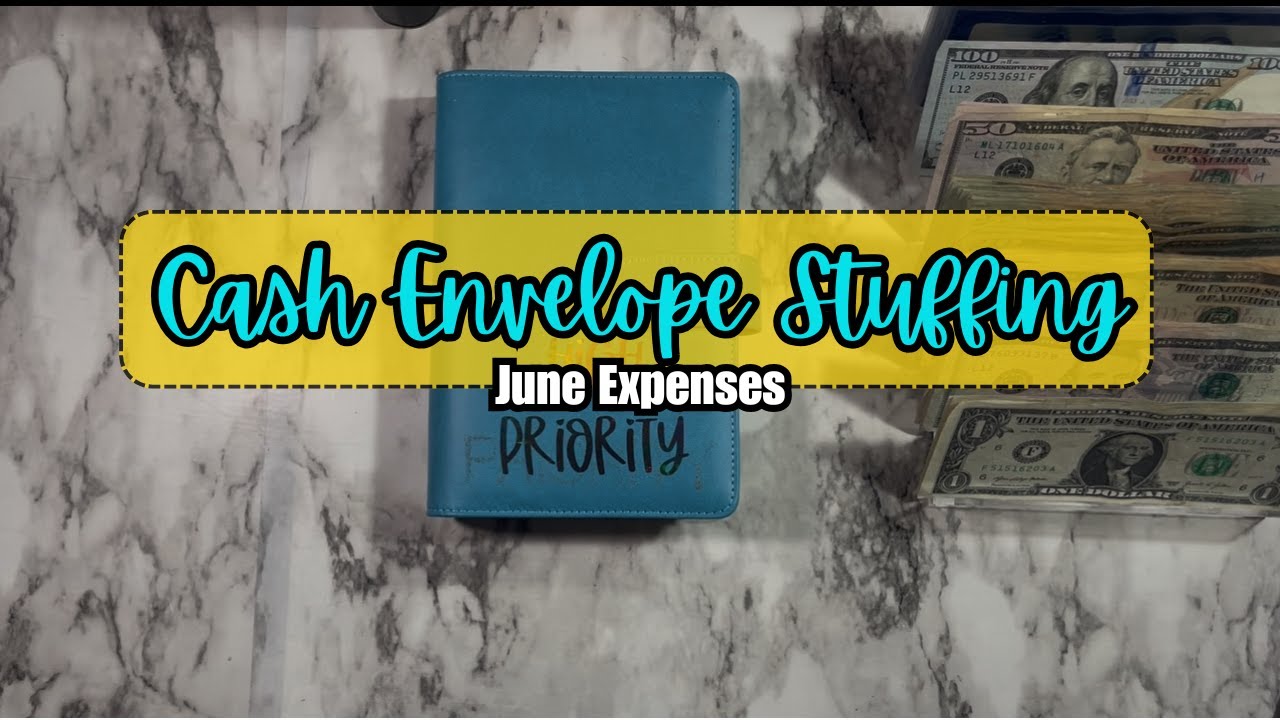 June Cash Envelope Stuffing | Monthly Budget - YouTube
