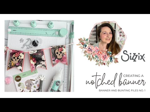 DIY Notched Banner with the Sizzix Scoring Board and Trimmer Tool | Bunting Tutorial Party Decor
