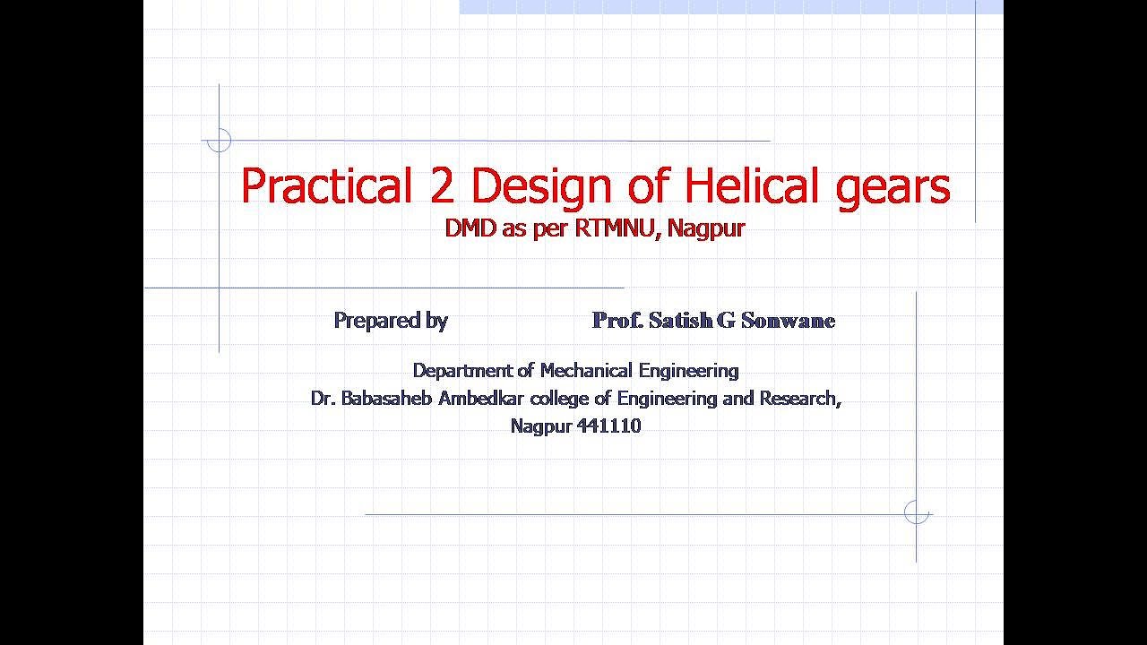 Practical No.2 Design of Helical Gears - YouTube