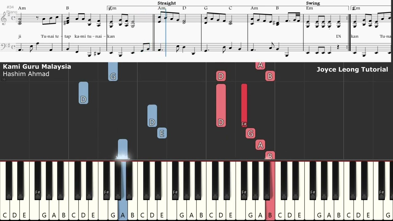 Kami Guru Malaysia - Piano Tutorial & Sheets Chords - Chordify