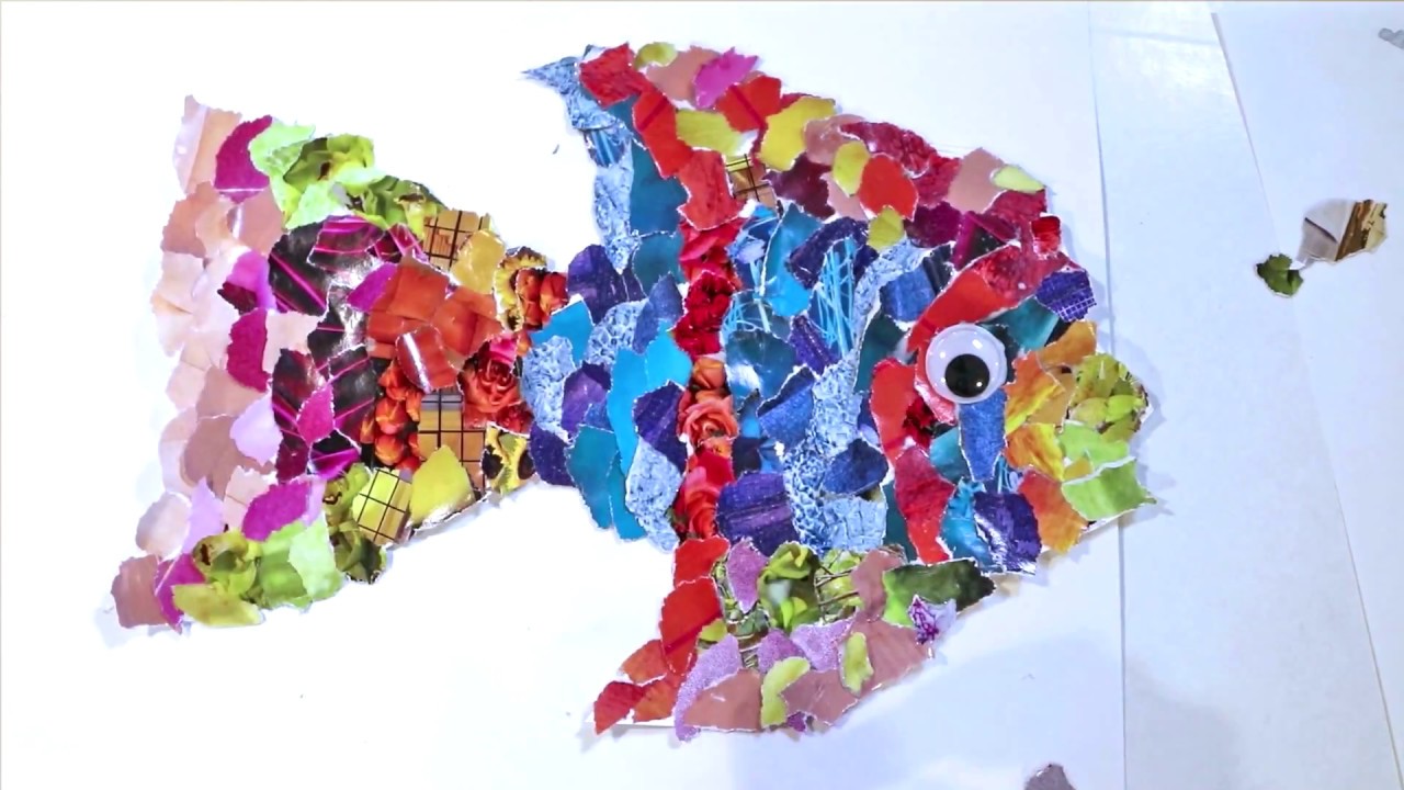 Torn Paper Animated Fish Tutorial - Short Version - YouTube