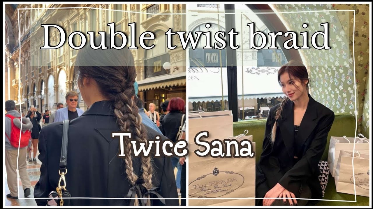 How to make twice Sana's double twist braids | Aesthetic Hairstyles ...