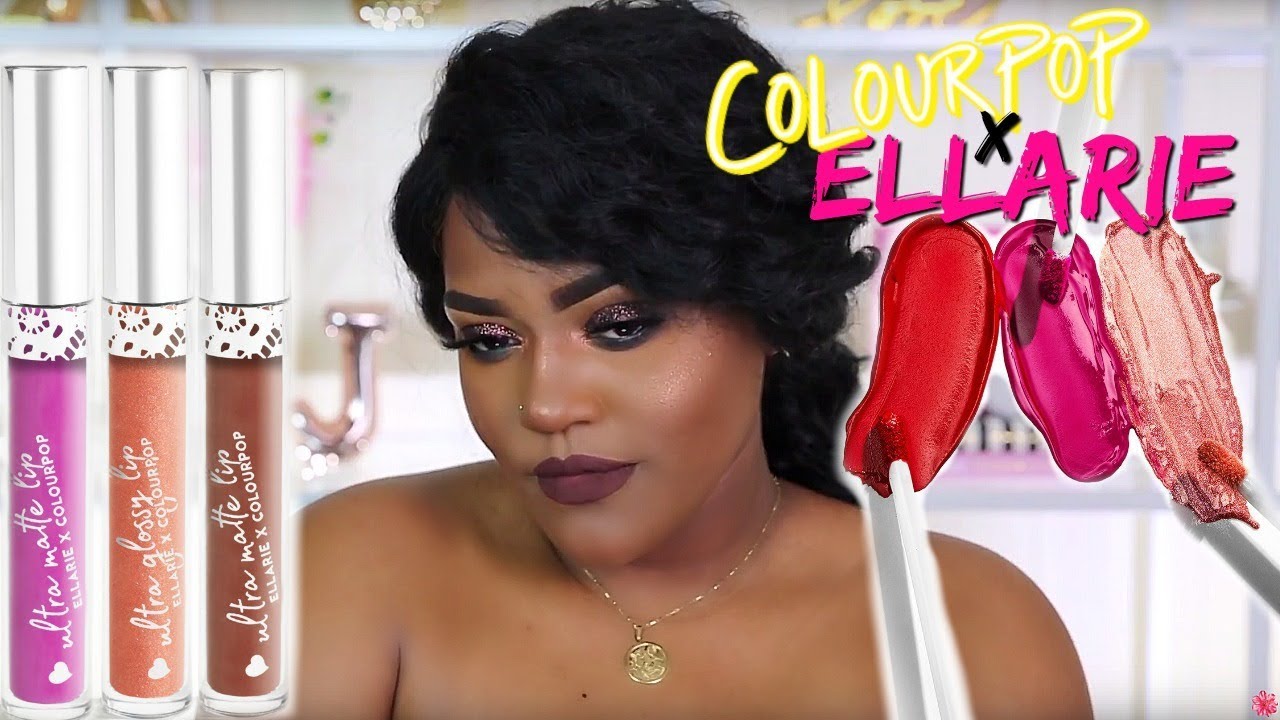 ELLARIE X COLOURPOP COLLABORATION! SWATCHES - YouTube